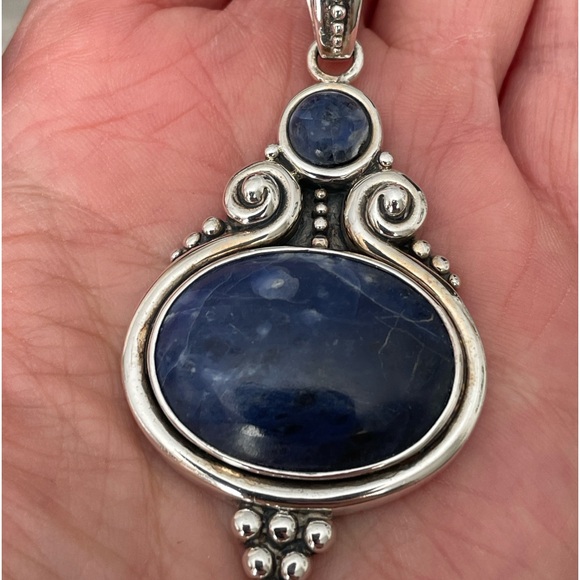 Ati | Jewelry | Mexico Ati Sterling Silver 925 Lapis Pendant Large Bale ...